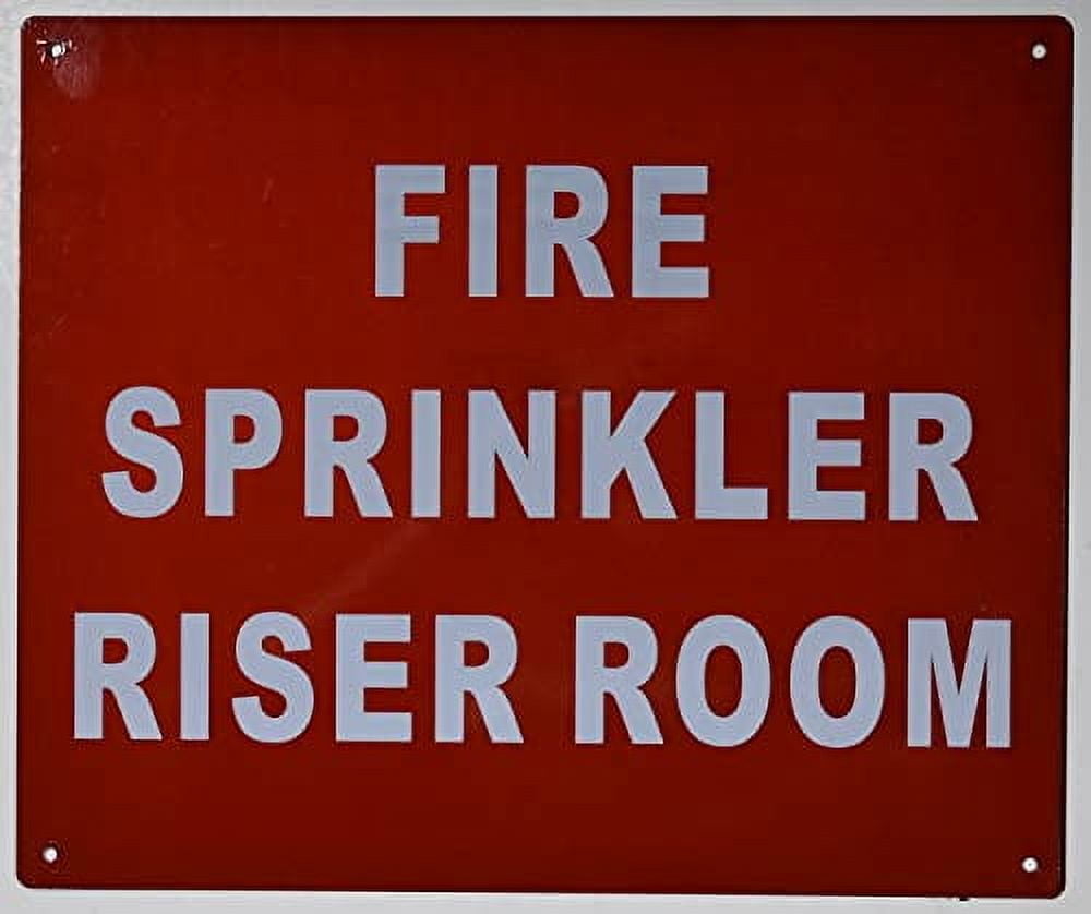 FIRE SPRINKLER RISER ROOM SIGN (REFLECTIVE INCH,HEAVY DUTY, RUST FREE ...