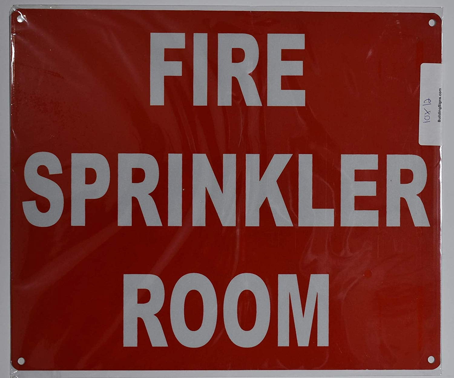 FIRE Sprinkler Room Sign (Red, Reflective, Aluminium 10x12) - Walmart.com