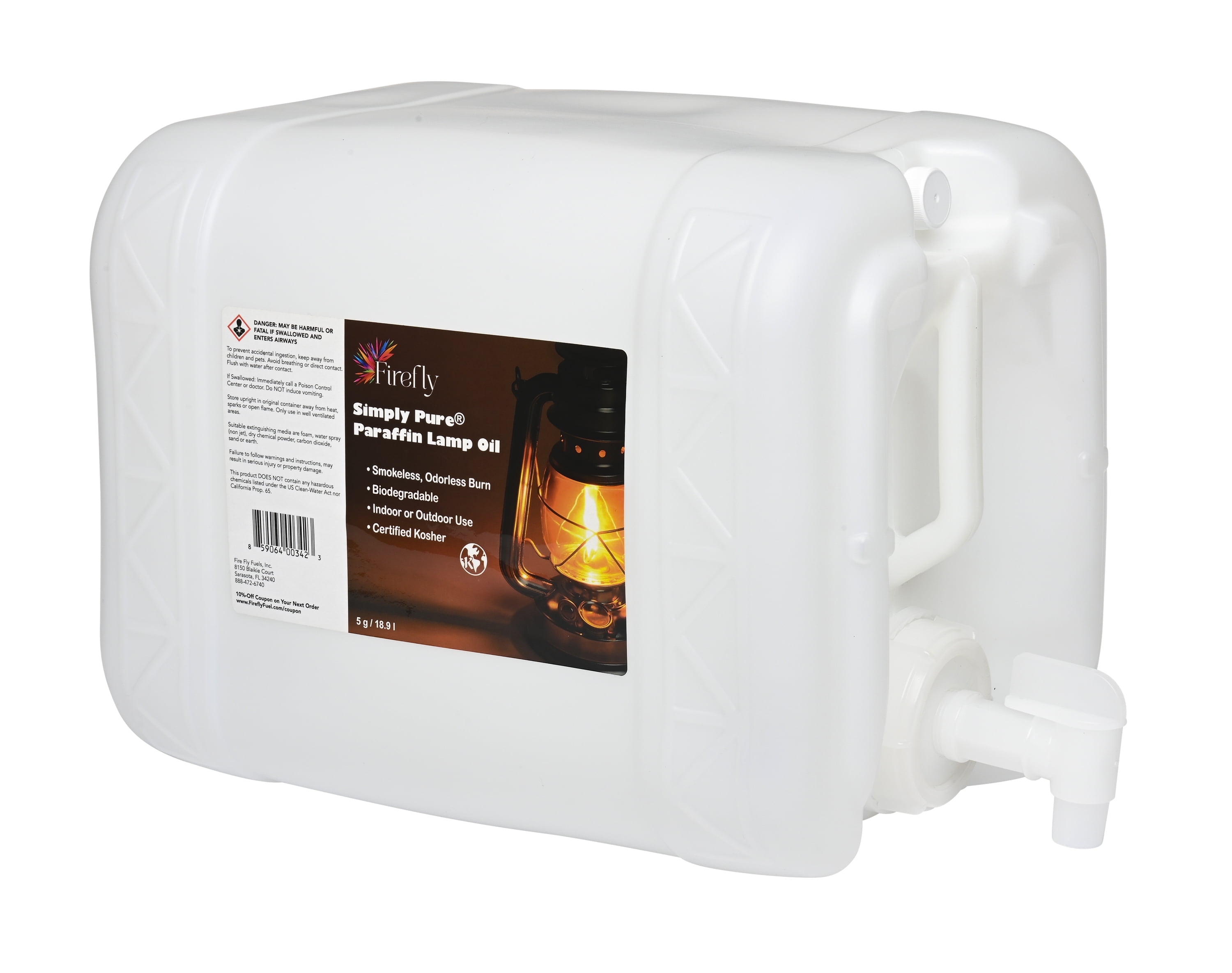 Firefly Bulk Kosher Lamp Oil, Virtually Odorless & Smokeless, Ultra ...