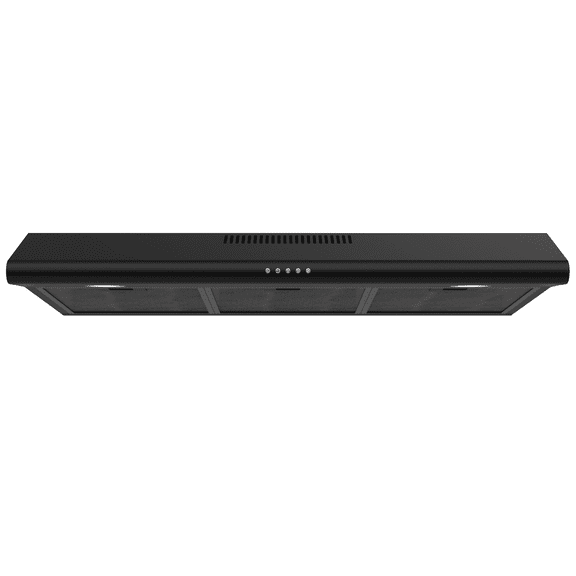 30 Inch Black Under Cabinet Range Hood, Ducted/Ductless Convertible ...