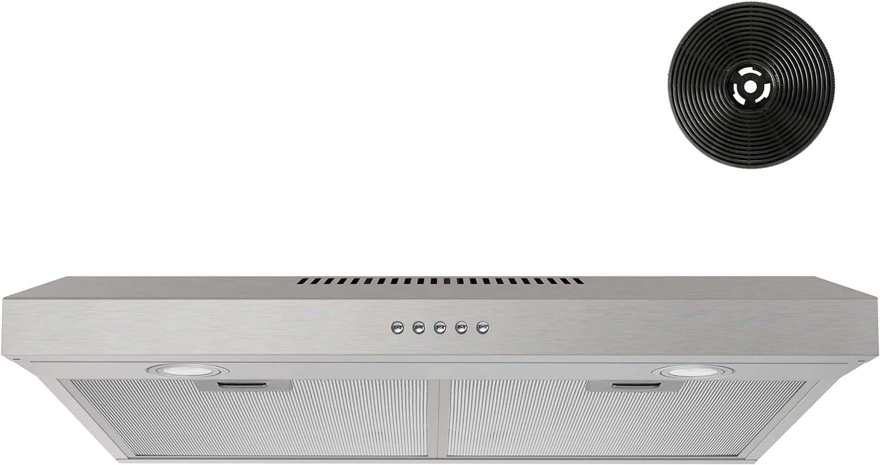 FIREGAS Under Cabinet Range Hood 30 inch with Brushless DC Motor LED ...