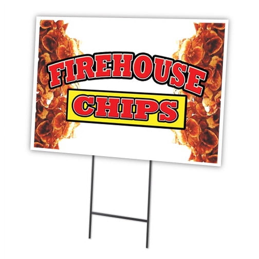 FIREHOUSE CHIPS 12"x16" Yard Sign & Stake | Advertise Your Business ...