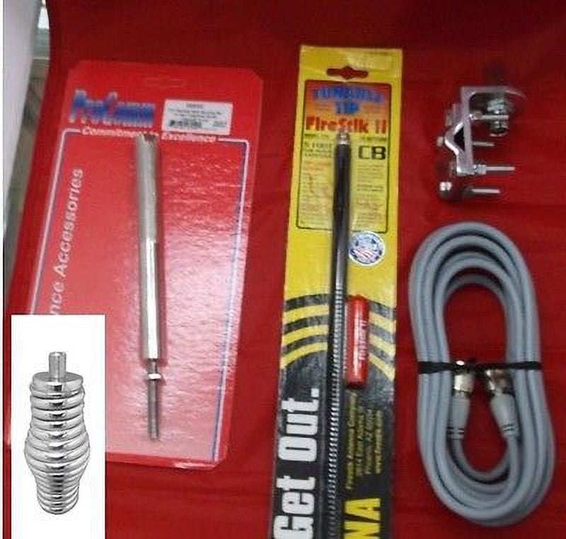 FIRESTIK FS5 5FT CB ANTENNA,COAX,MOUNT, CASCADIA PERCH, HD BARREL ...