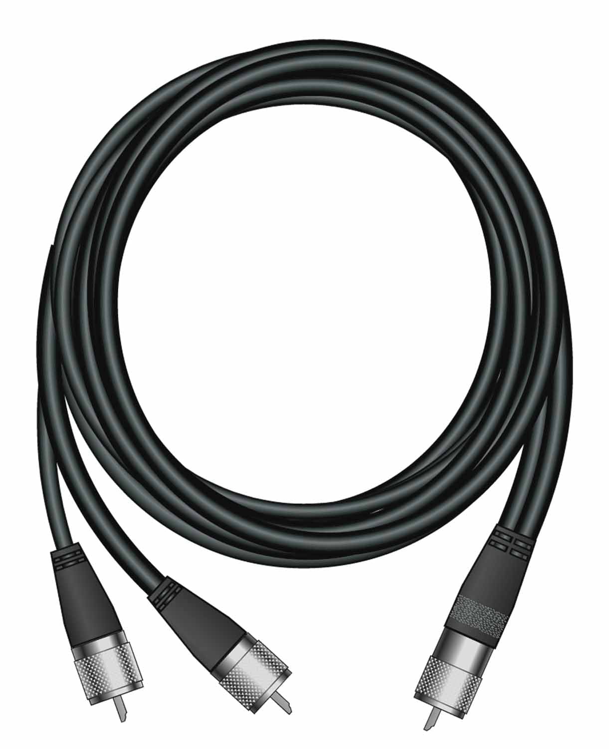 FIRESTIK - R9A 9' DUAL LEAD CO-PHASE COAX CABLE WITH PL259 CONNECTORS ...