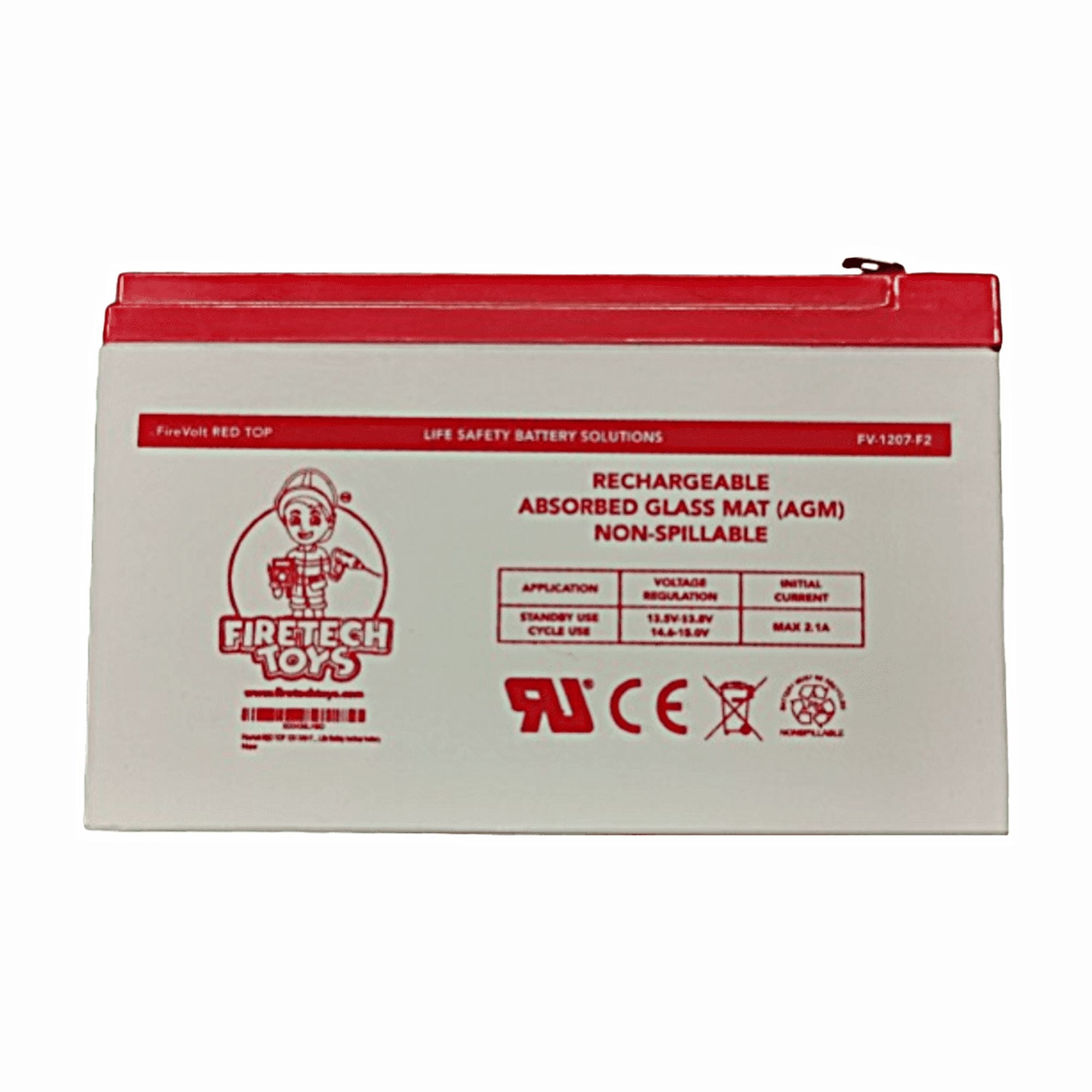FIRETECH TOYS FireVolt RED TOP FV-1207-F2 (F1/F2) Rechargeable SLA ...