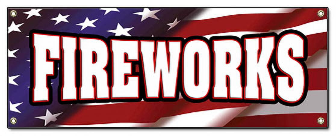 FIREWORKS BANNER SIGN stand firework store sign signs - Walmart.com