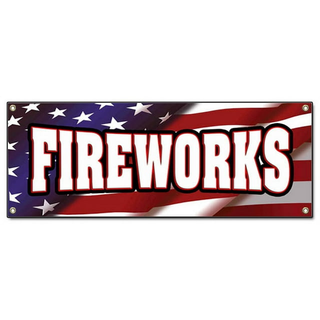 FIREWORKS BANNER SIGN stand firework store sign signs - Walmart.com