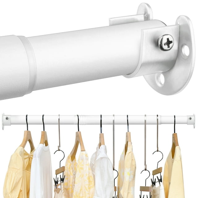 FIRJOY Closet Rods for Hanging Clothes - Heavy Duty, Length Adjustable ...