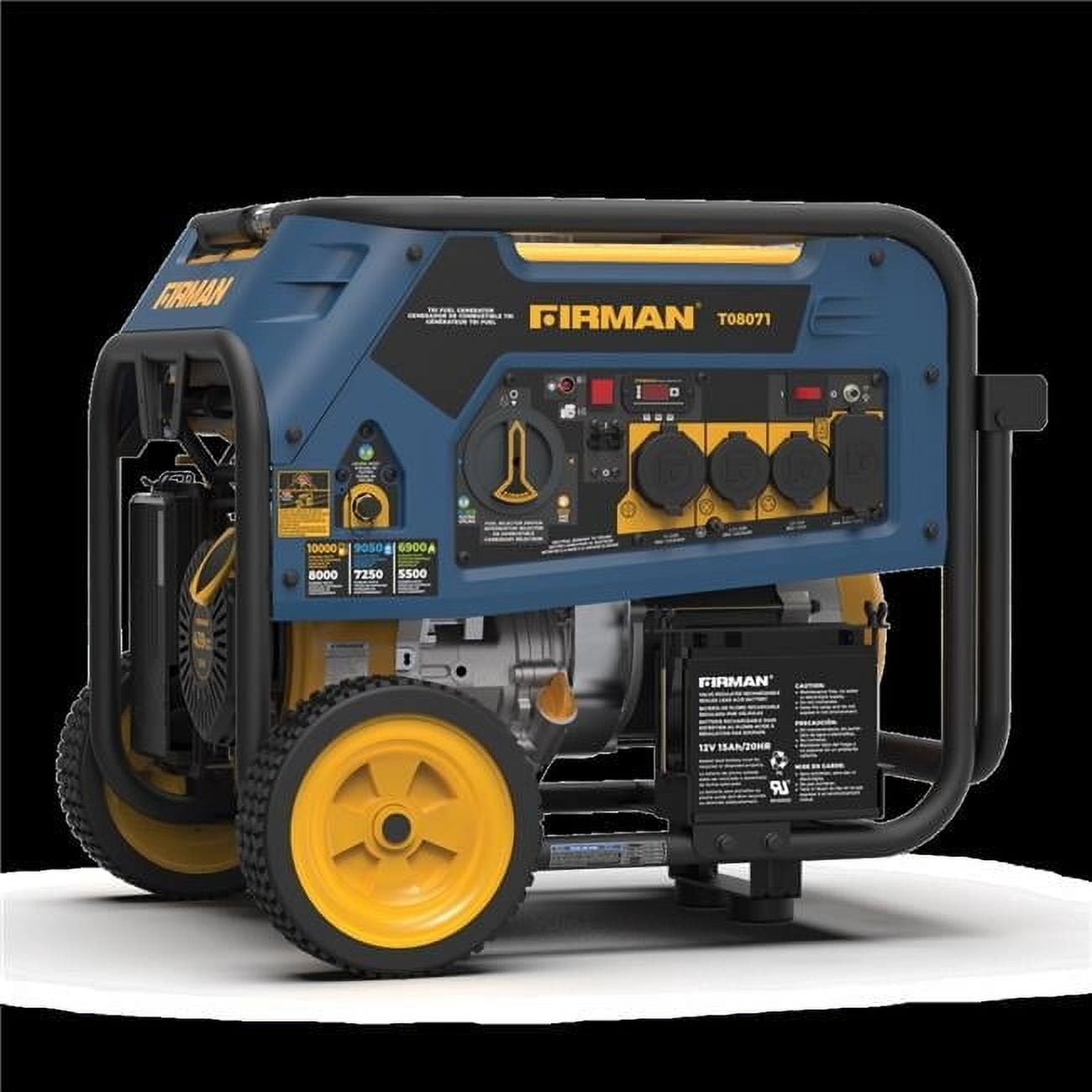 FIRMAN Generators Hybrid Series 8000 Wattage Electric Start Tri-Fuel ...
