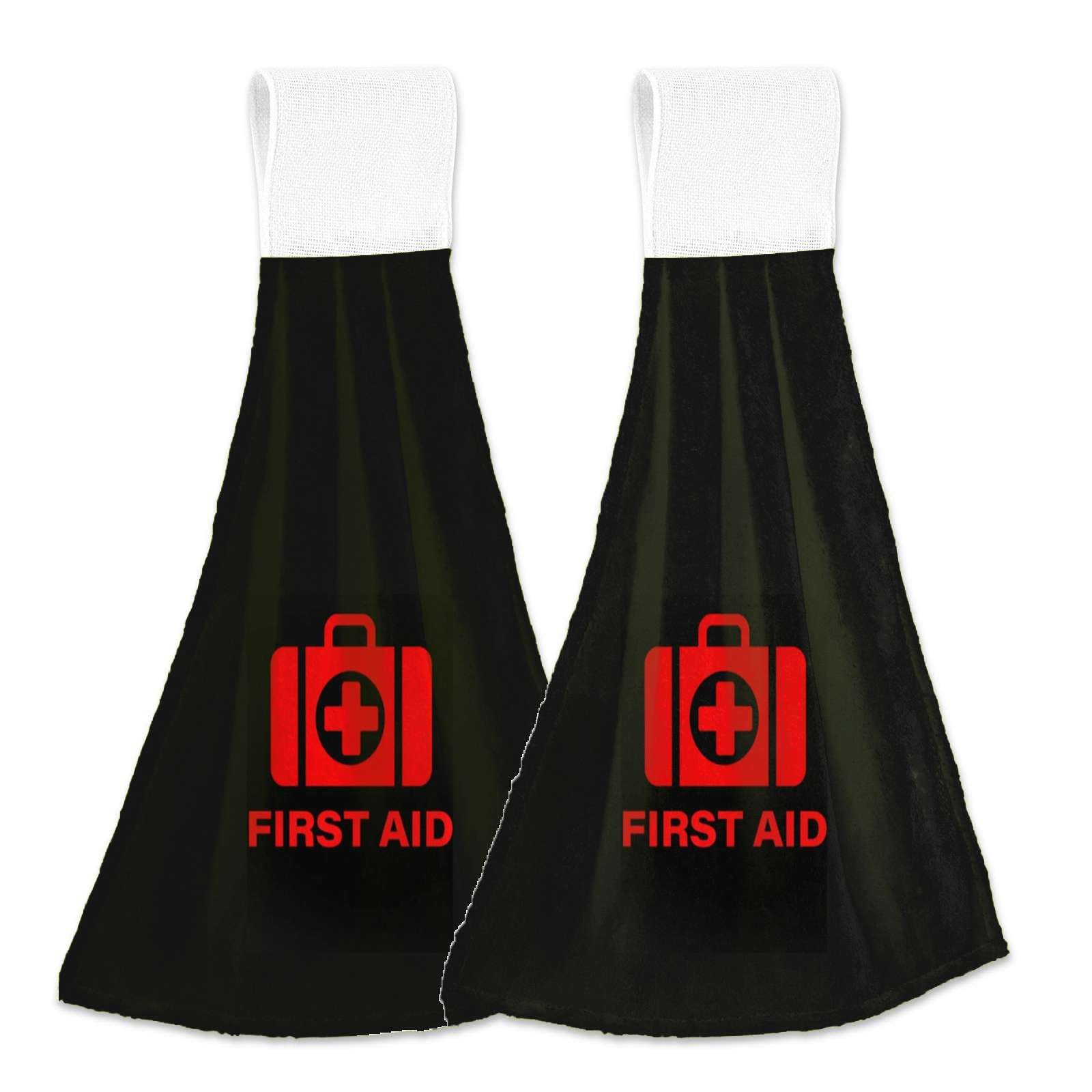 FIRST AID Hanging Kitchen Hand Towels Sets with Loop Hand Towels ...