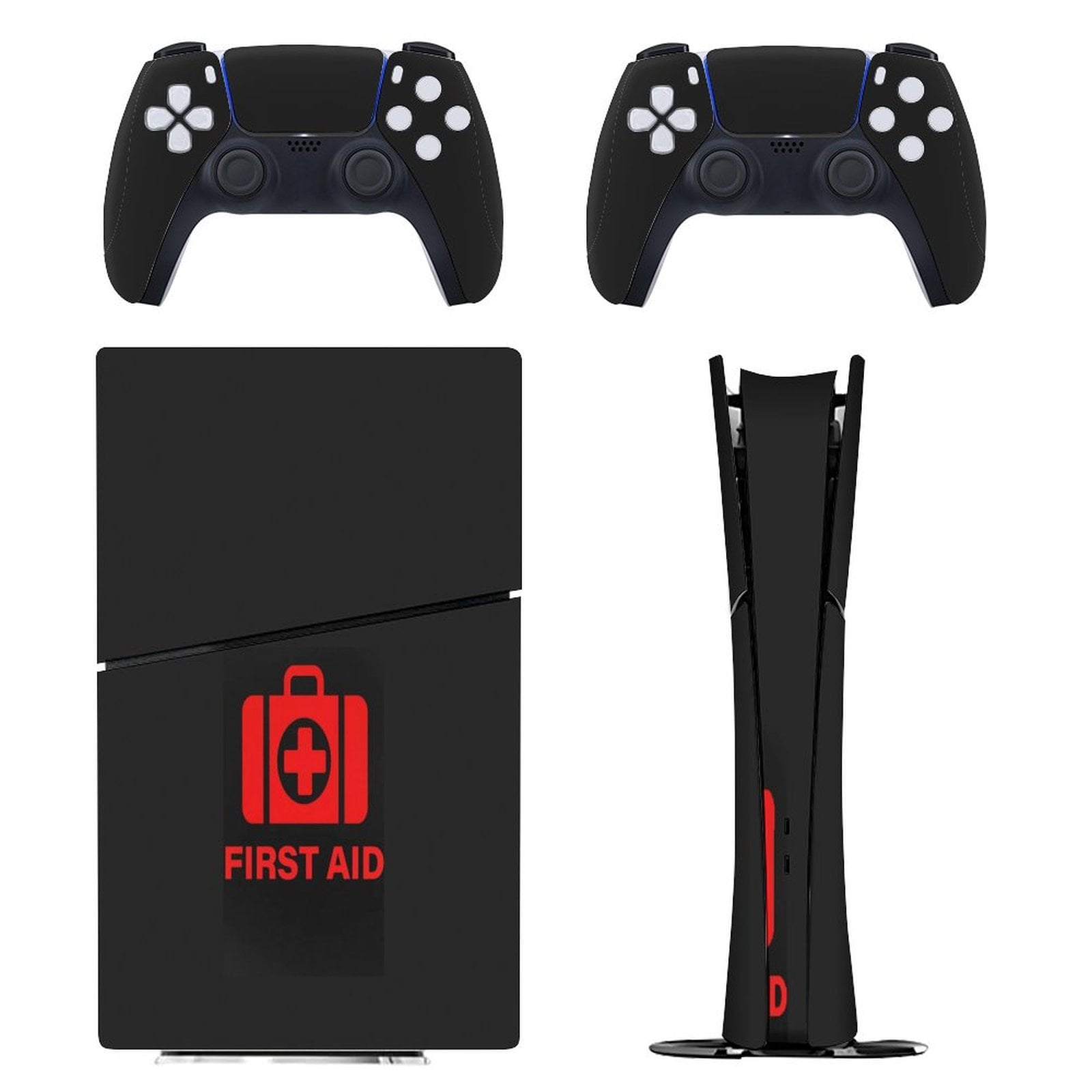 FIRST AID PS5/PS5 Pro/PS5 Slim Digital Disc Skin Sticker For Console And Controller Skins ...