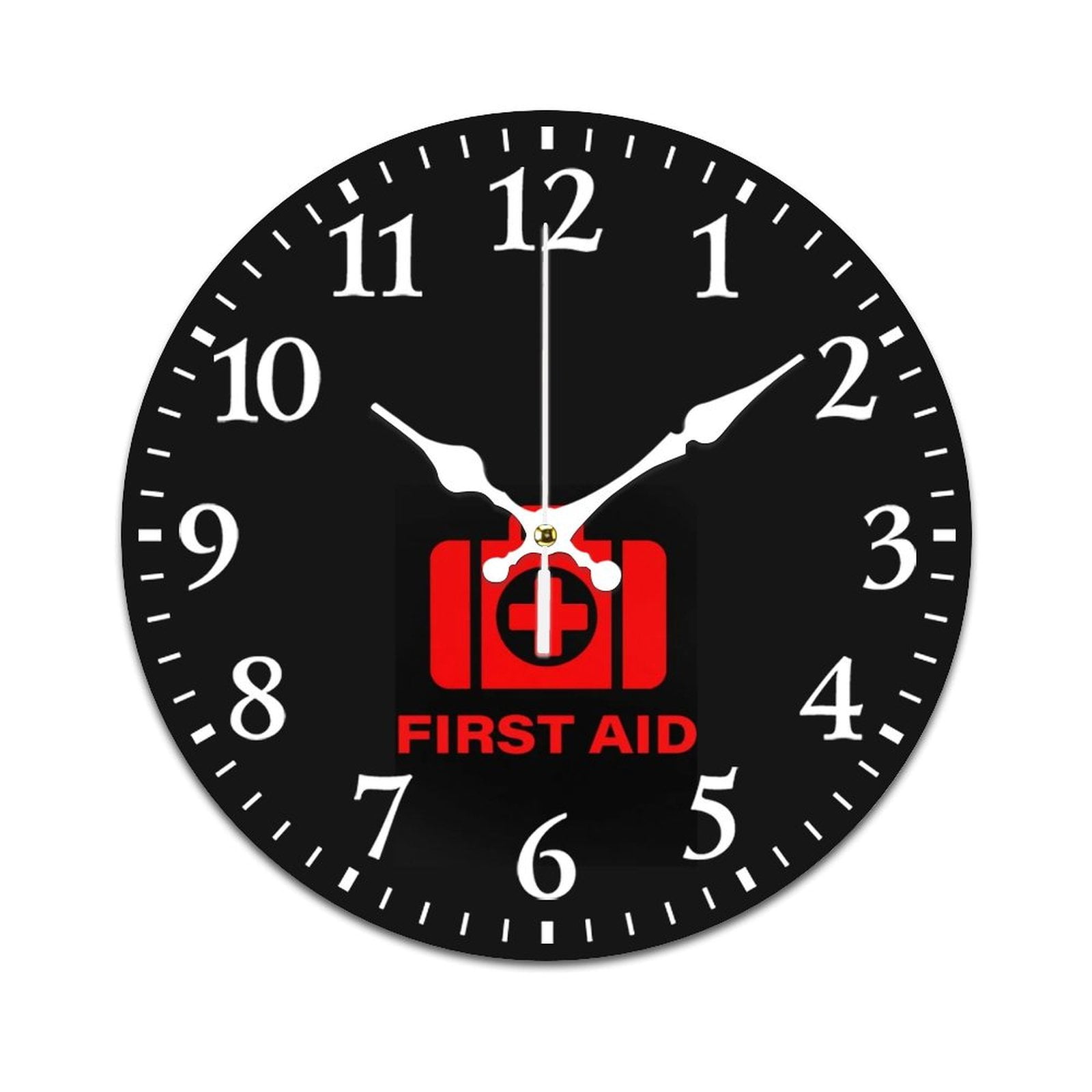 FIRST AID Wall Clock Modern Design Clocks Wall Hanging Home Office ...