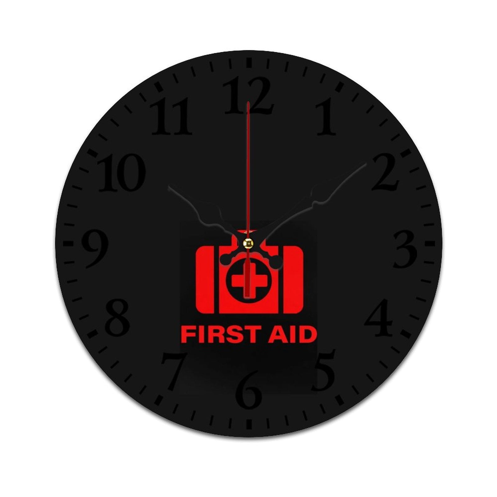 FIRST AID Wall Clock Modern Design Clocks Wall Hanging Home Office ...
