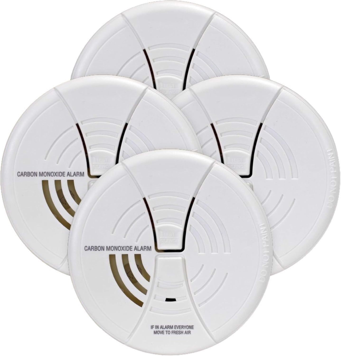 FIRST ALERT BRK CO250B Family Gard Basics Carbon Monoxide Alarm 4-Pack ...