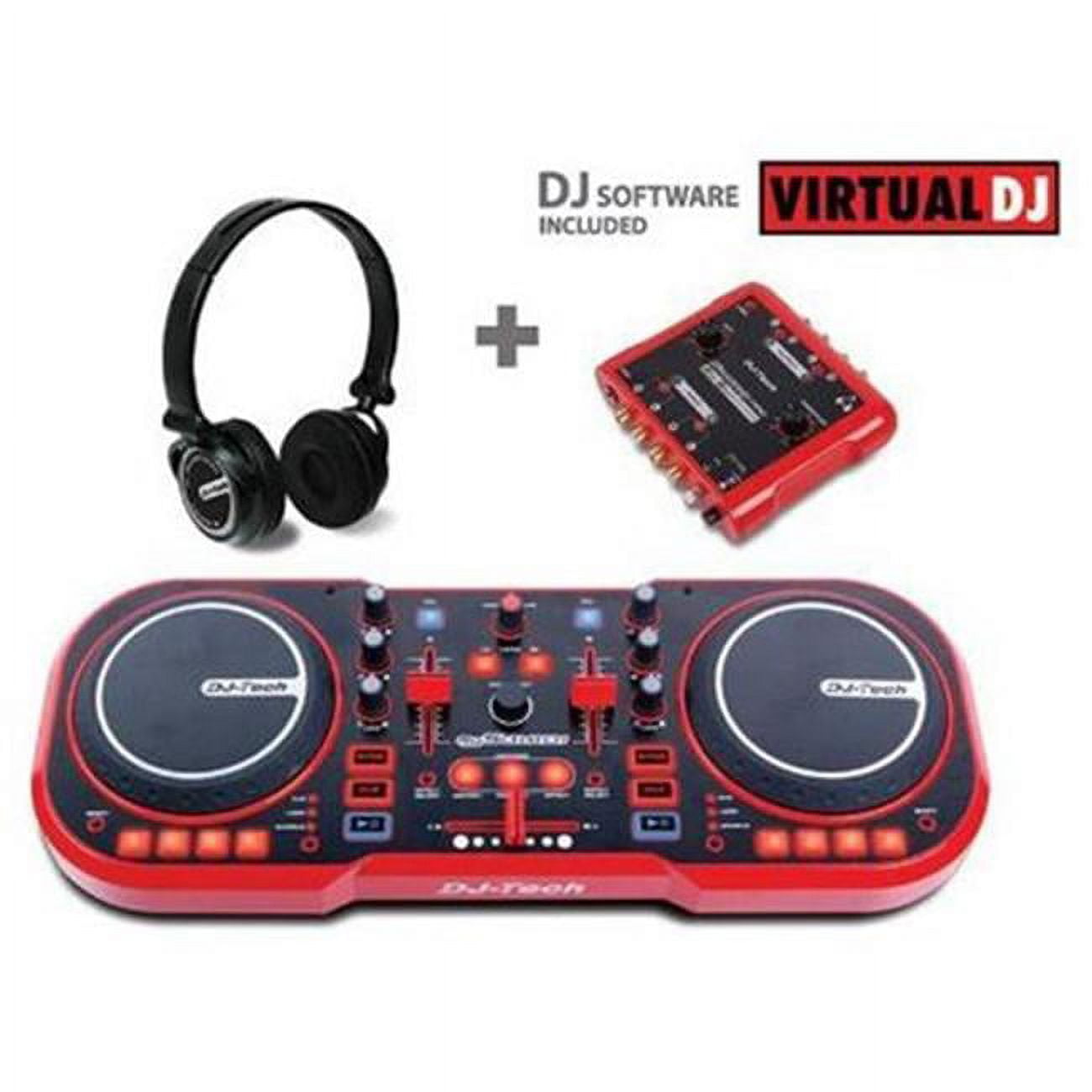 FIRST AUDIO MANUFACTURING USB DJ MIDI Controller with Headphones and ...