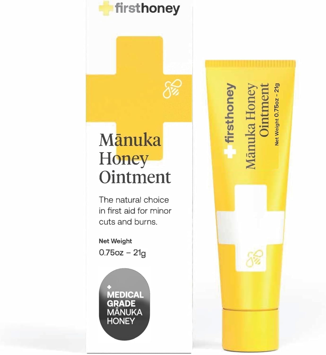 First Honey Sterile Manuka Honey Ointment, First Aid Wound Care, Pain ...
