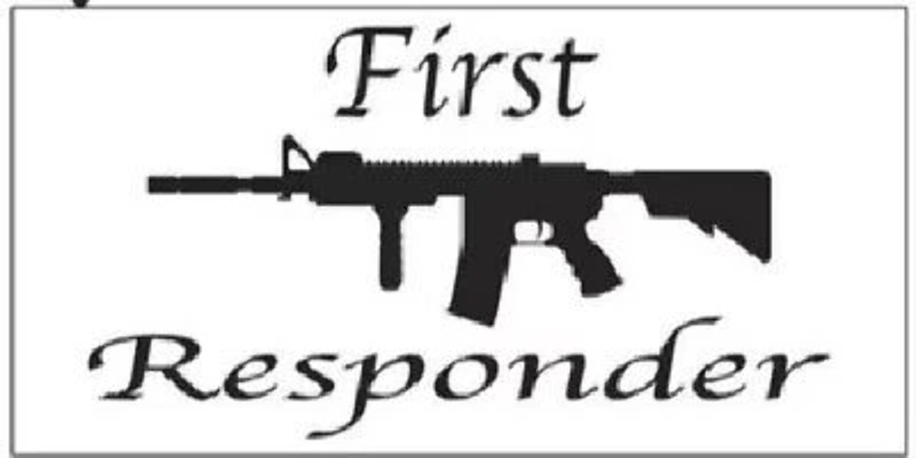 FIRST RESPONDER WHITE Vinyl Decal Bumper Sticker - Walmart.com