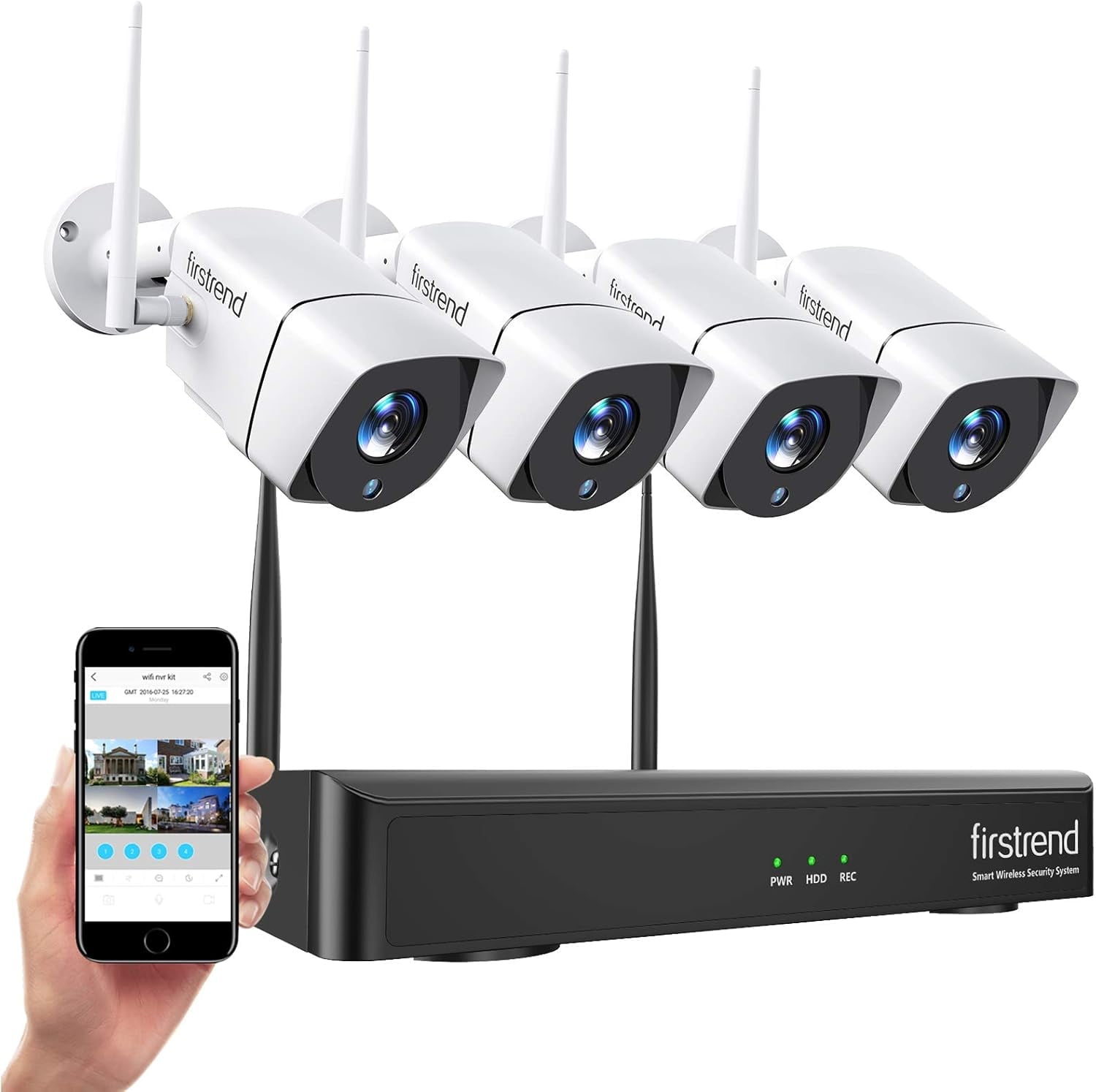 FIRSTREND Wireless Security Camera System, 8CH 1080P Wireless NVR ...