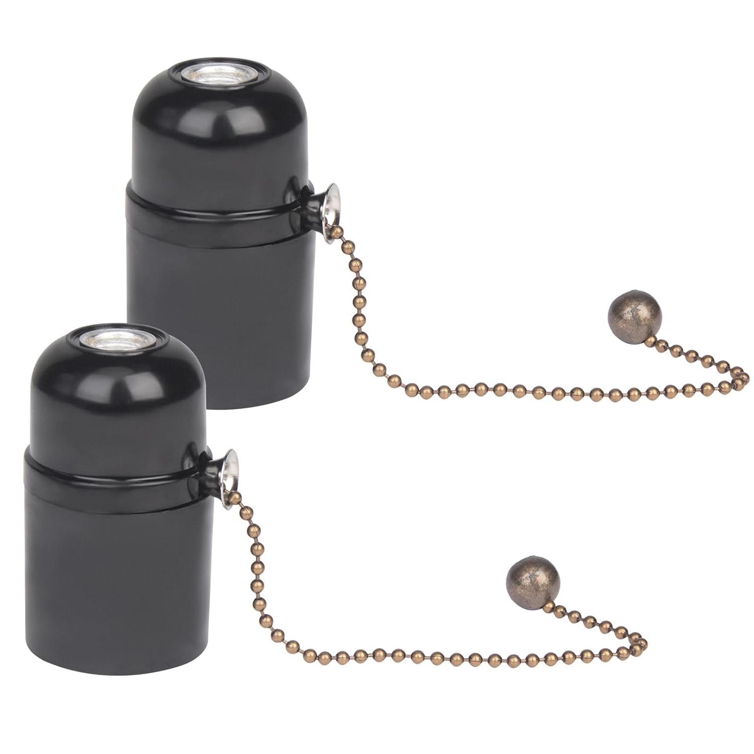 FIRVRE Retro 2×E26 lamp Holder with Pull Chain,Waterproof lamp Bases ...