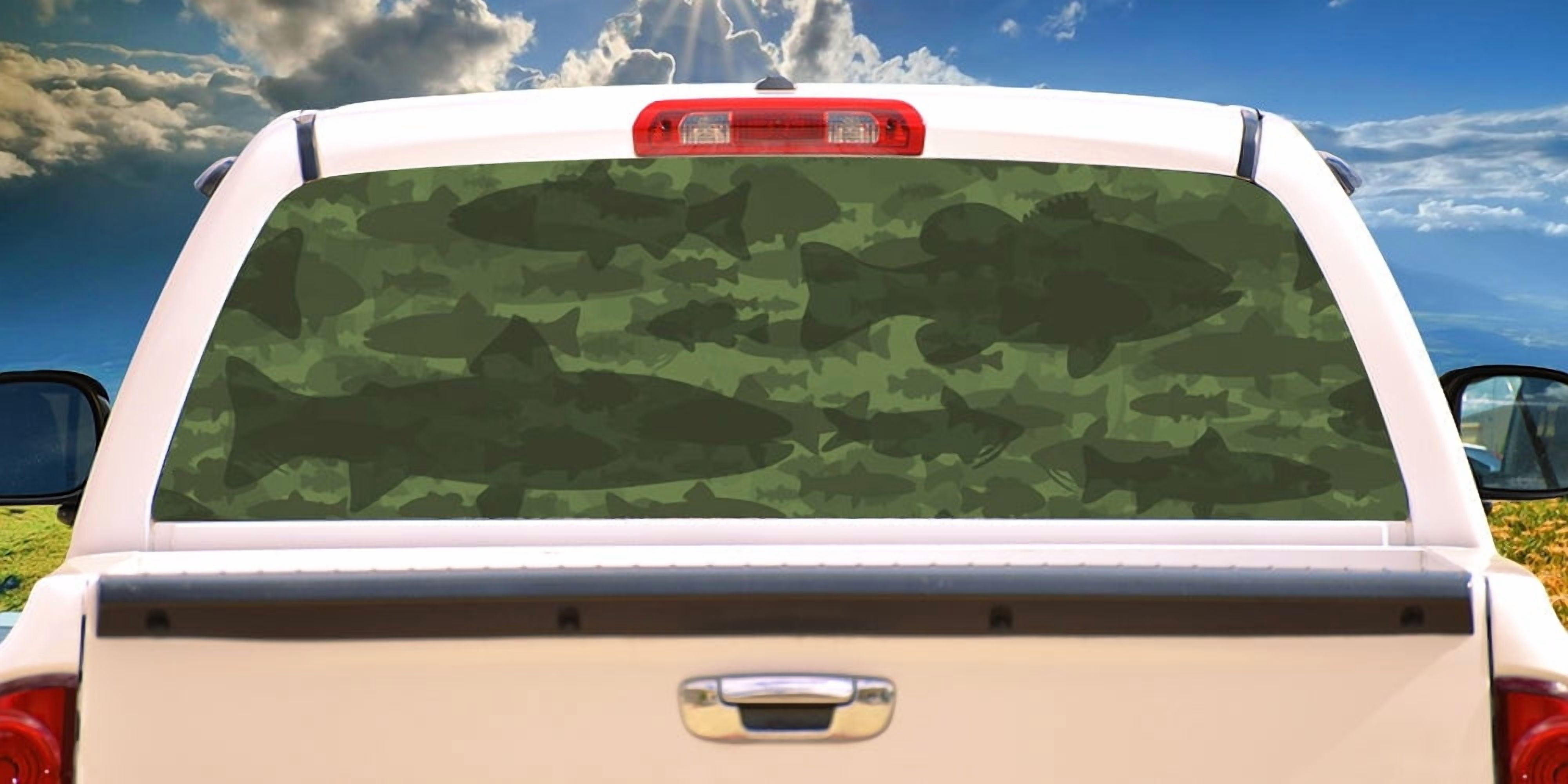 FISH CAMOUFLAGE 16"x54" Rear Window Graphic compact pickup truck camo ...