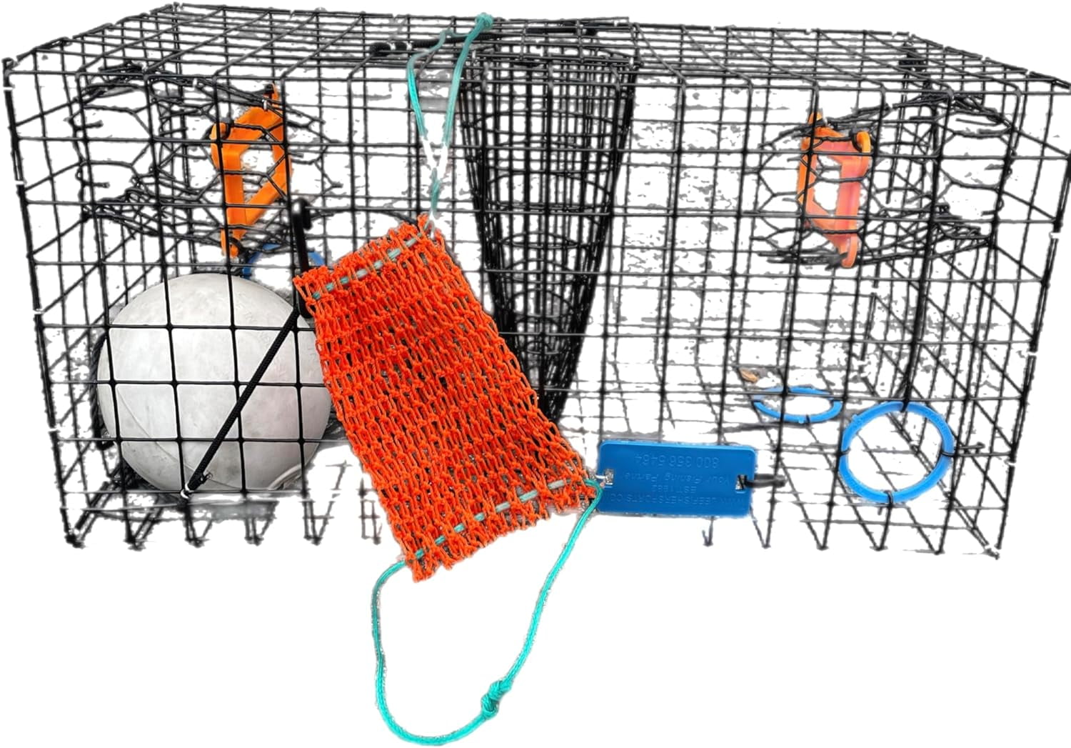 FISH Maryland Blue Crab Heavy Duty Crab Trap, 24""X12""X12"" with Gauge ...