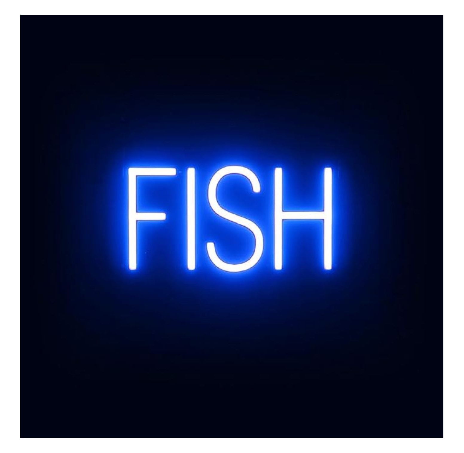 FISH Neon Sign | LED Open Sign for Business | Restaurant Fish Signage ...