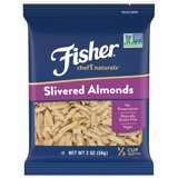 FISHER Chef's Naturals Slivered Almonds, 2 oz (Pack of 12), Naturally ...