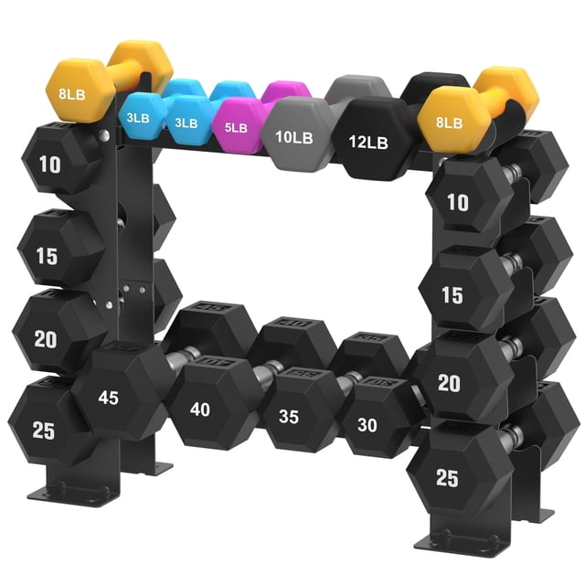 FISUP Dumbbell Weight Rack Steel Weight Storage Stand Only for Home Gym ...