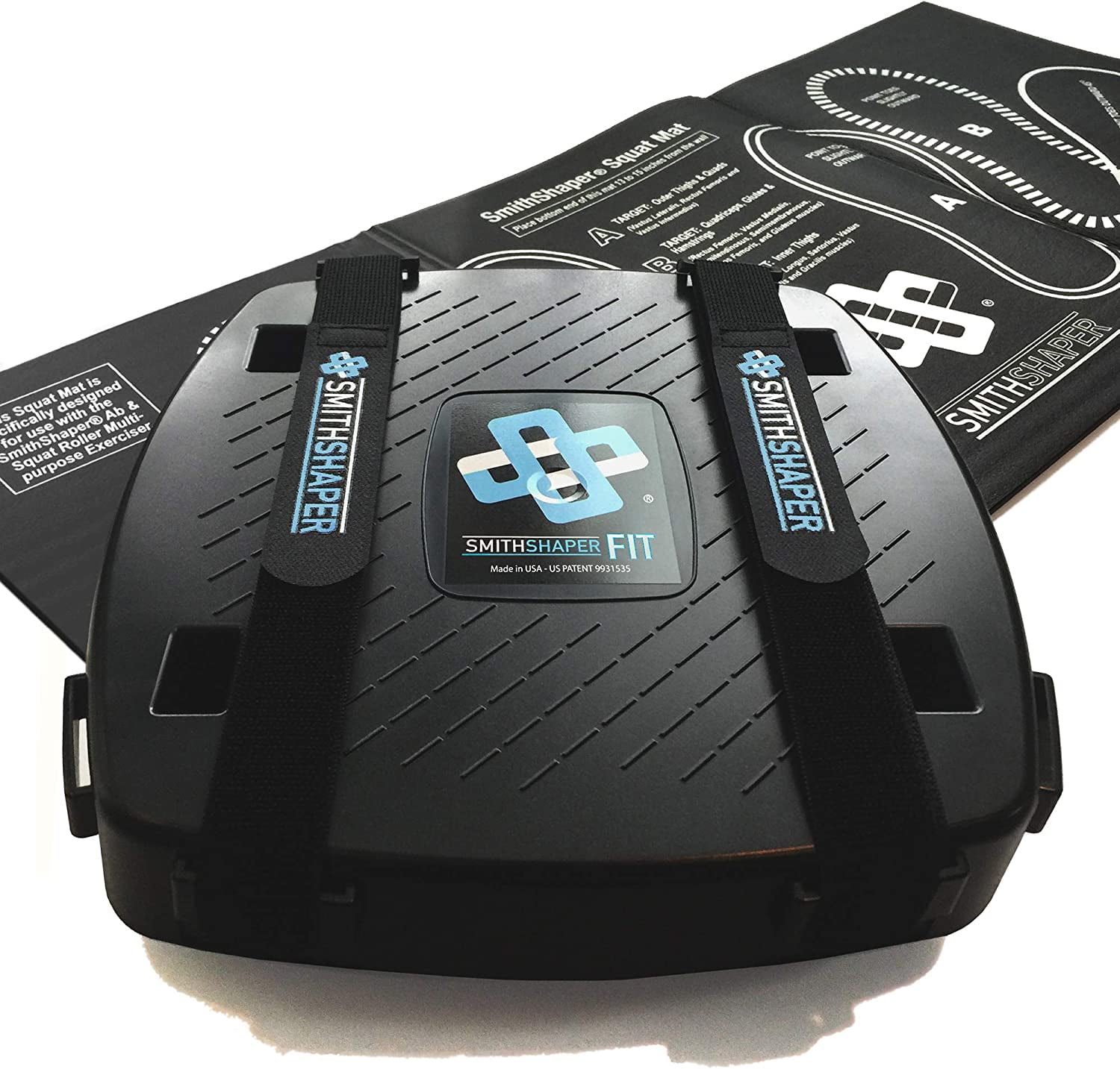 FIT BUNDLE: FIT Ab Squat Roller Multipurpose Exerciser & SQUAT MAT Knee ...
