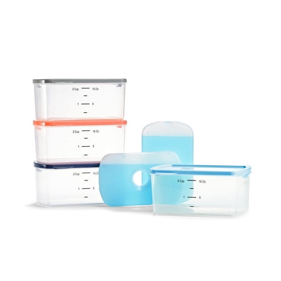 Fit & Fresh, Portion Control Containers, 2 Cup, Snack N Stack 4pk ...