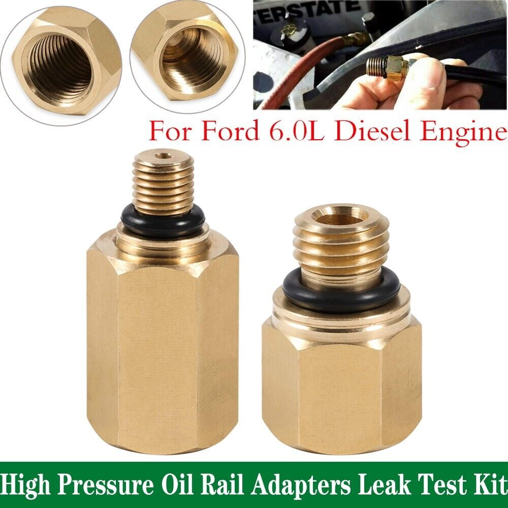 FIT Ford 6.0L High Pressure Oil System Fuel Rail Adapters ICP Leak Air ...