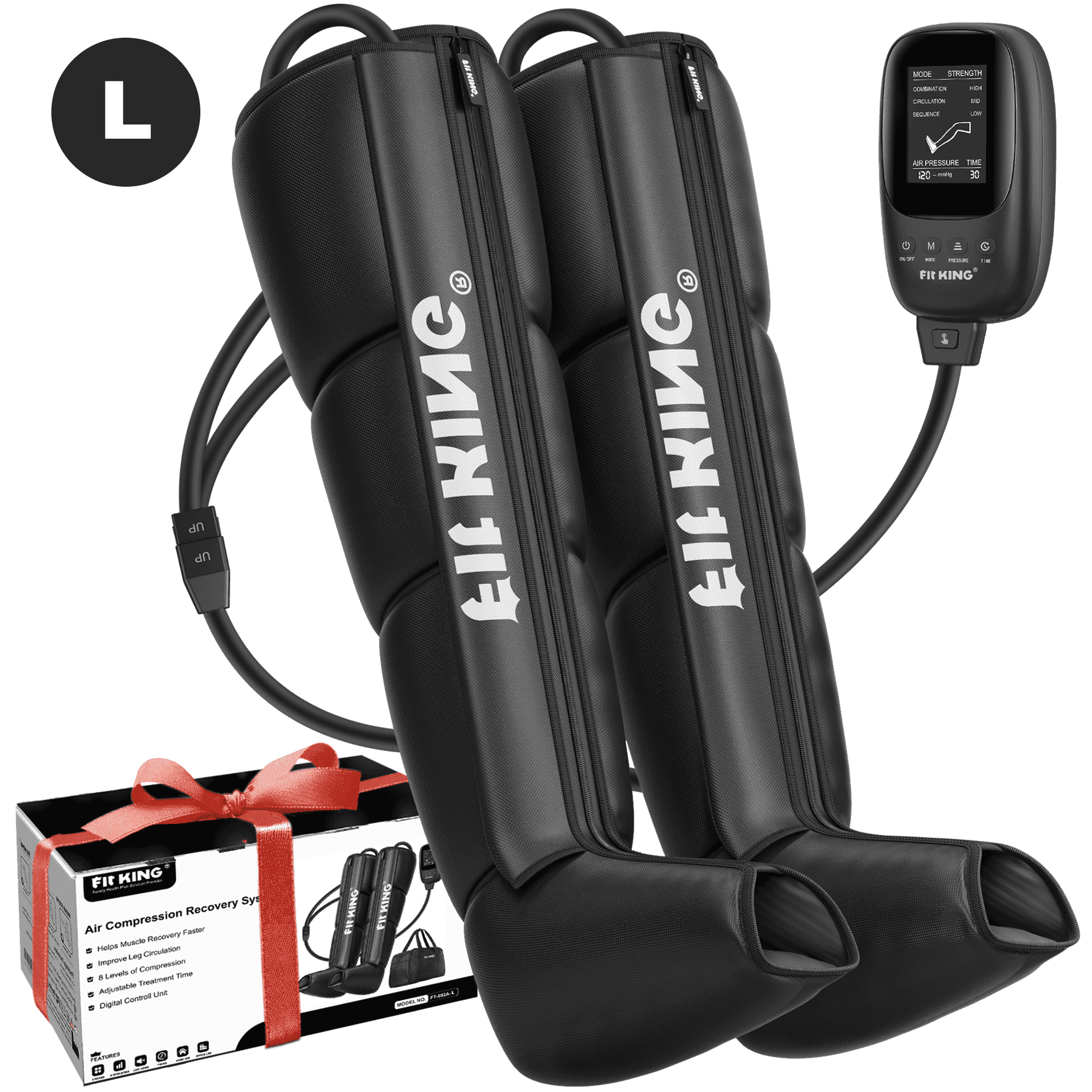 FIT KING Air Compression Recovery System for Plus Size, Calf &Thigh ...