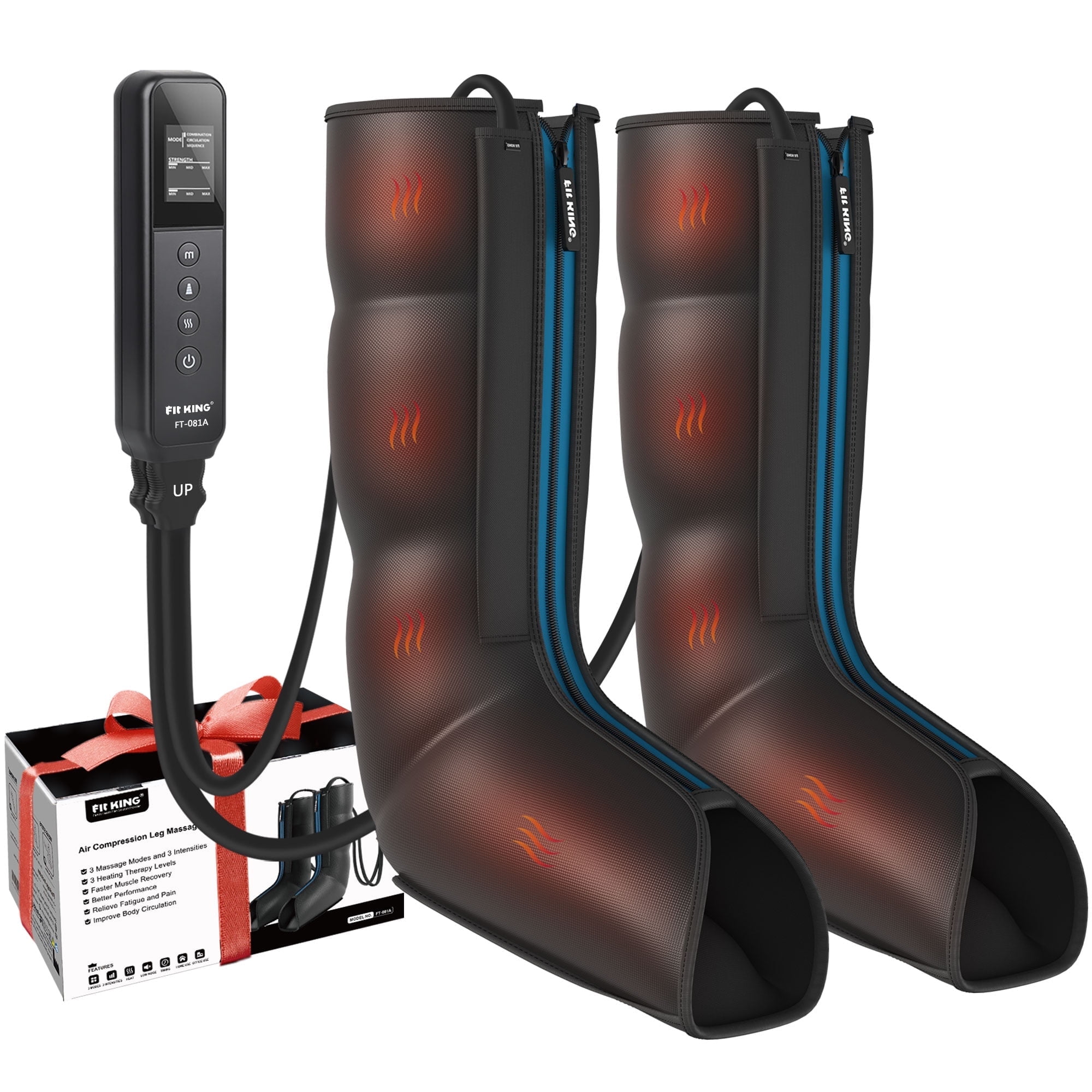 FIT KING Leg Compression Boots Massager with Heat, Massager for Foot ...
