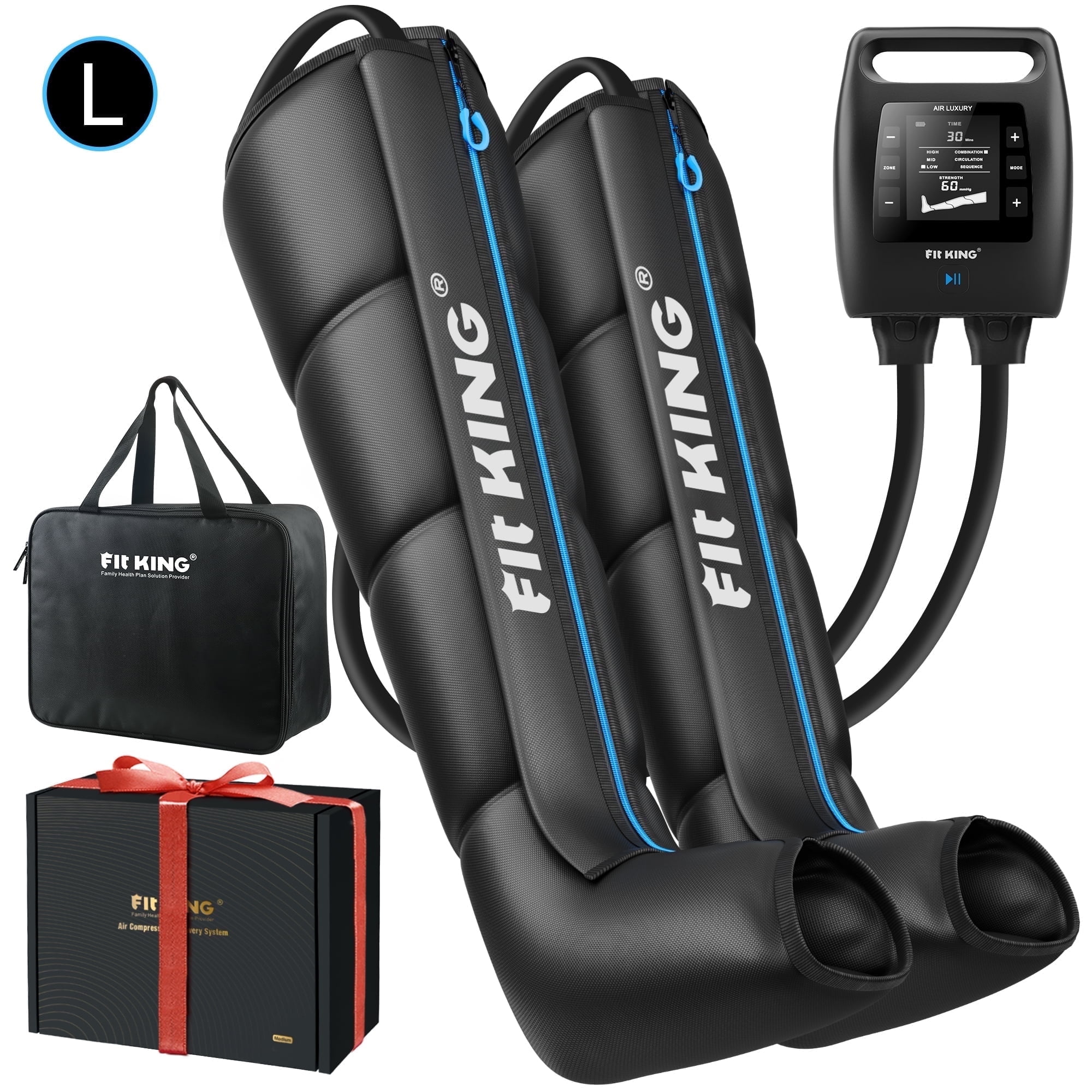 FIT KING Rechargeable Air Compression Recovery System, Full Leg Massage ...