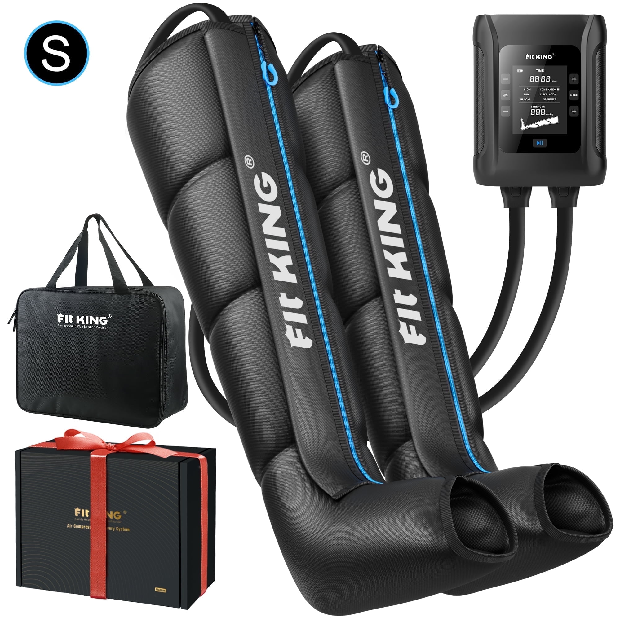 FIT KING Professional Air Compression Leg Recovery System, Rechargeable ...