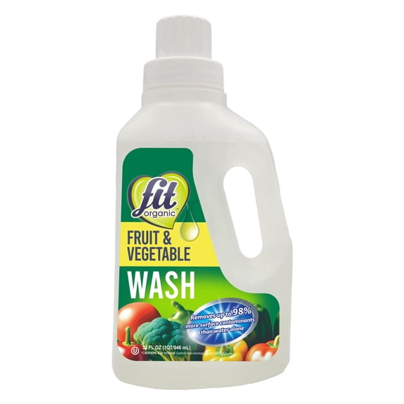 FIT Organic Fruit & Vegetable Wash Soaker, 32 oz Bottle - Walmart.com