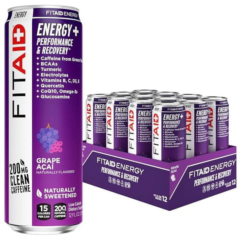 FITAID ENERGY GRAPE AÃ‡AI, 200mg Natural Caffeine, Keto, Pre-Workout ...