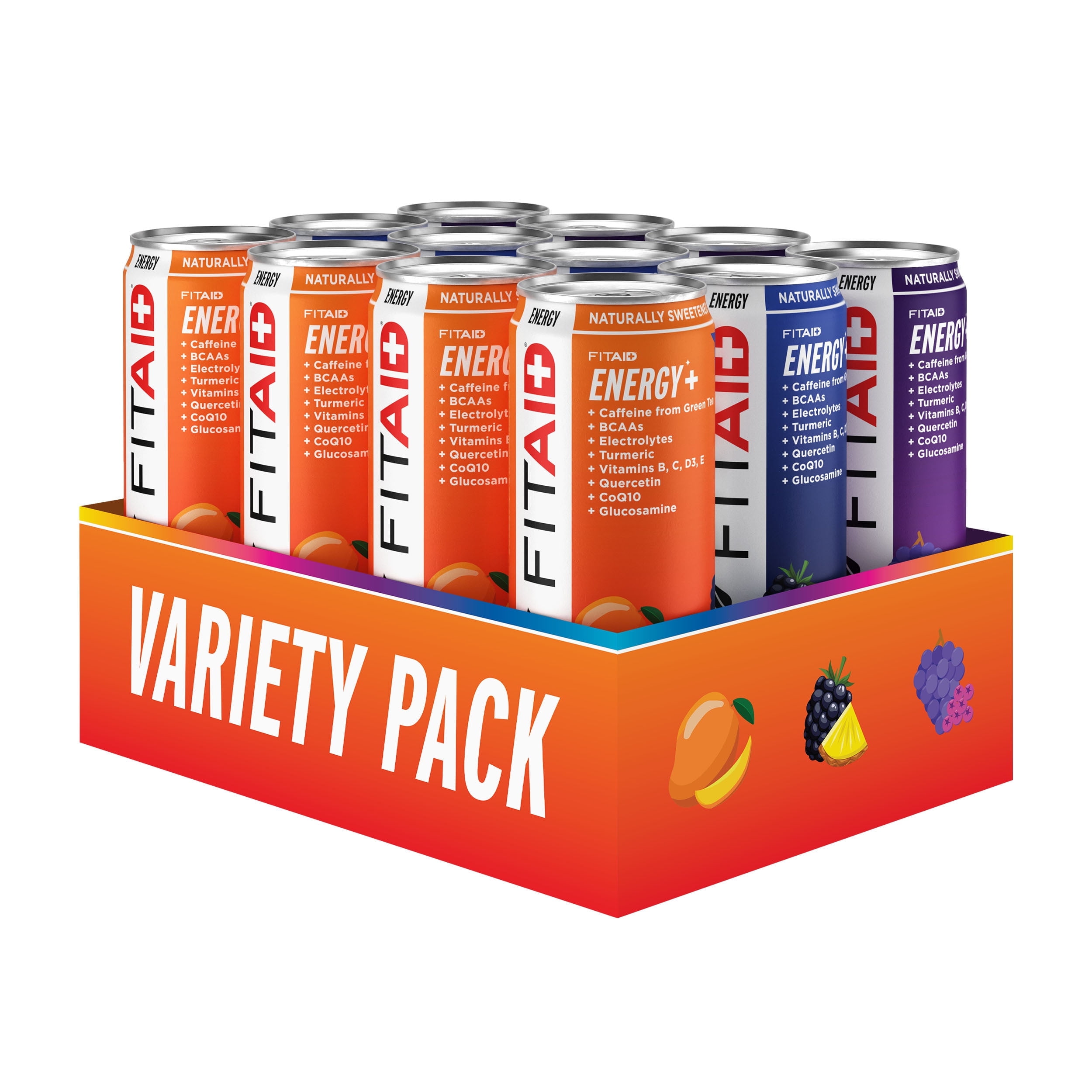 FITAID Energy, 200mg Natural Caffeine, Variety Pack, Optimum ...