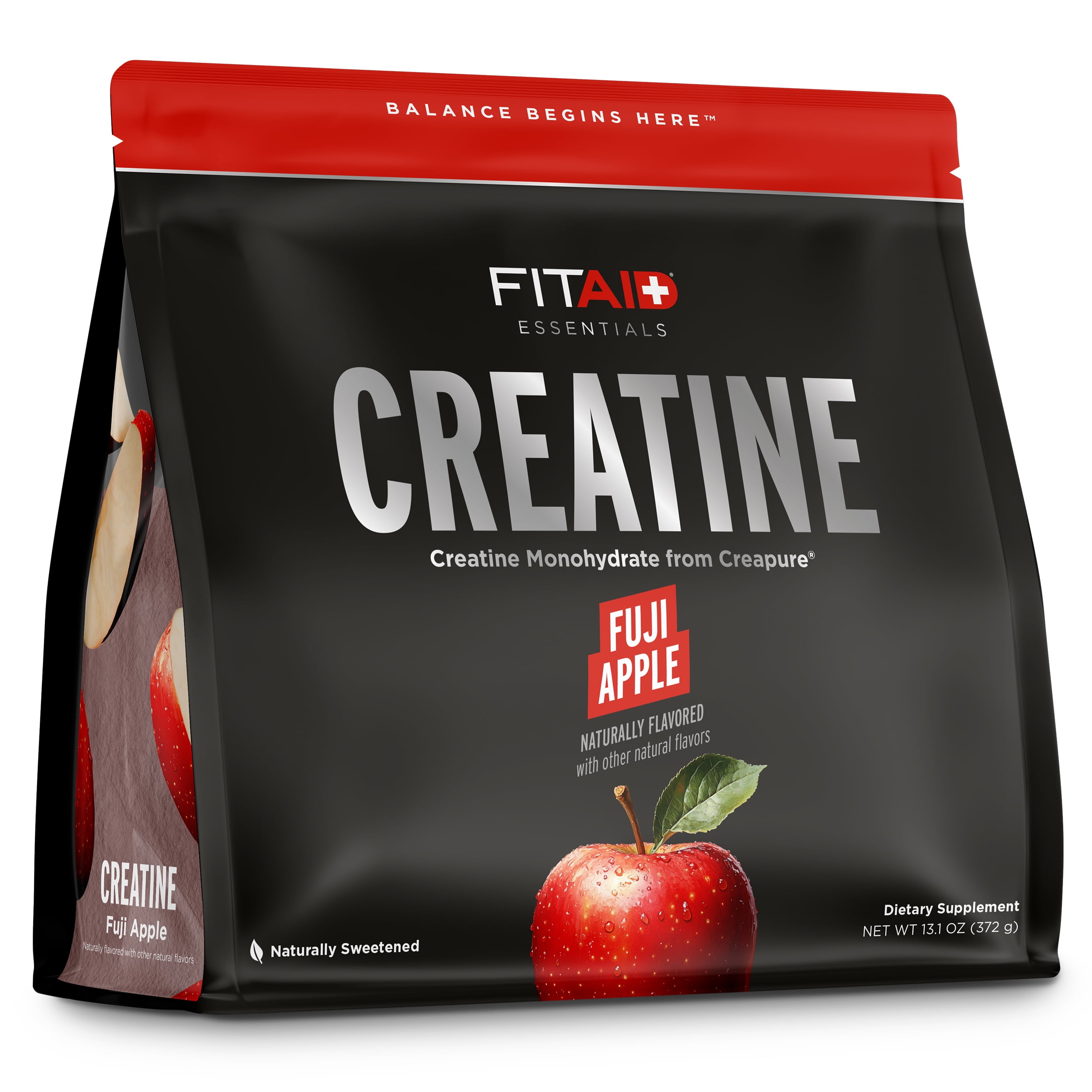 FITAID Essentials Creatine Powder Fuji Apple, CreaPure Creatine ...