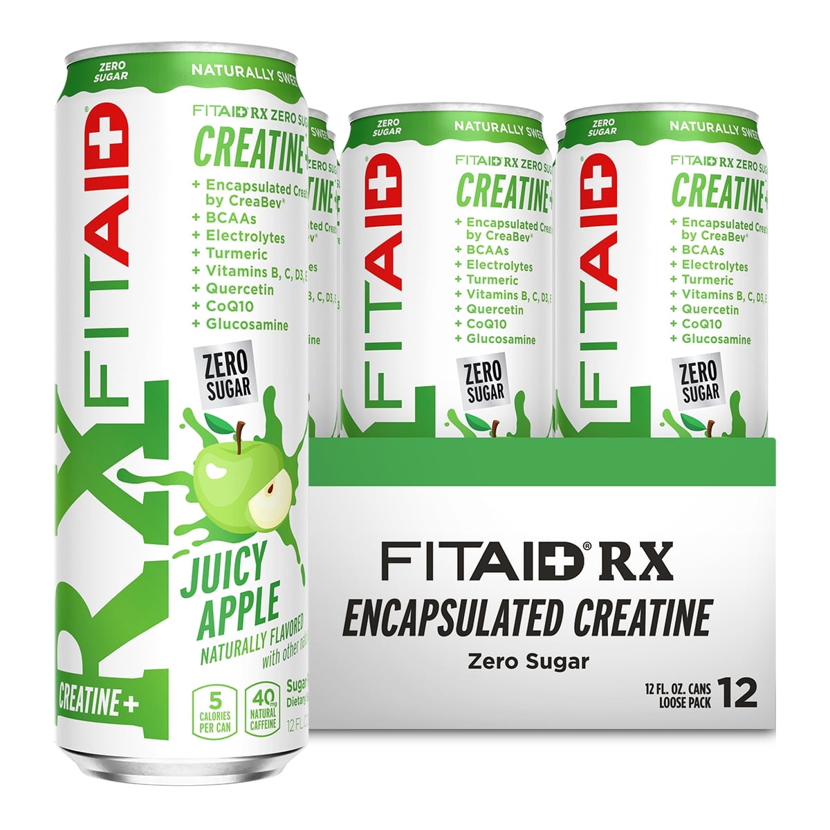 Life-Aid FITAID RX Workout Recovery Drink, Creatine, Electrolytes, 12 ...