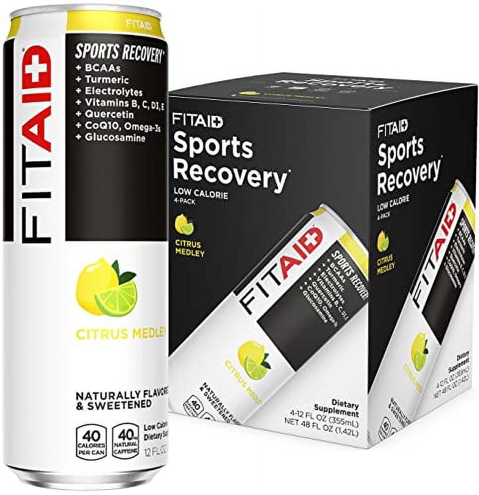 FITAID Recovery Blend, BCAAs, Glucosamine, Electrolytes, Omega-3s ...