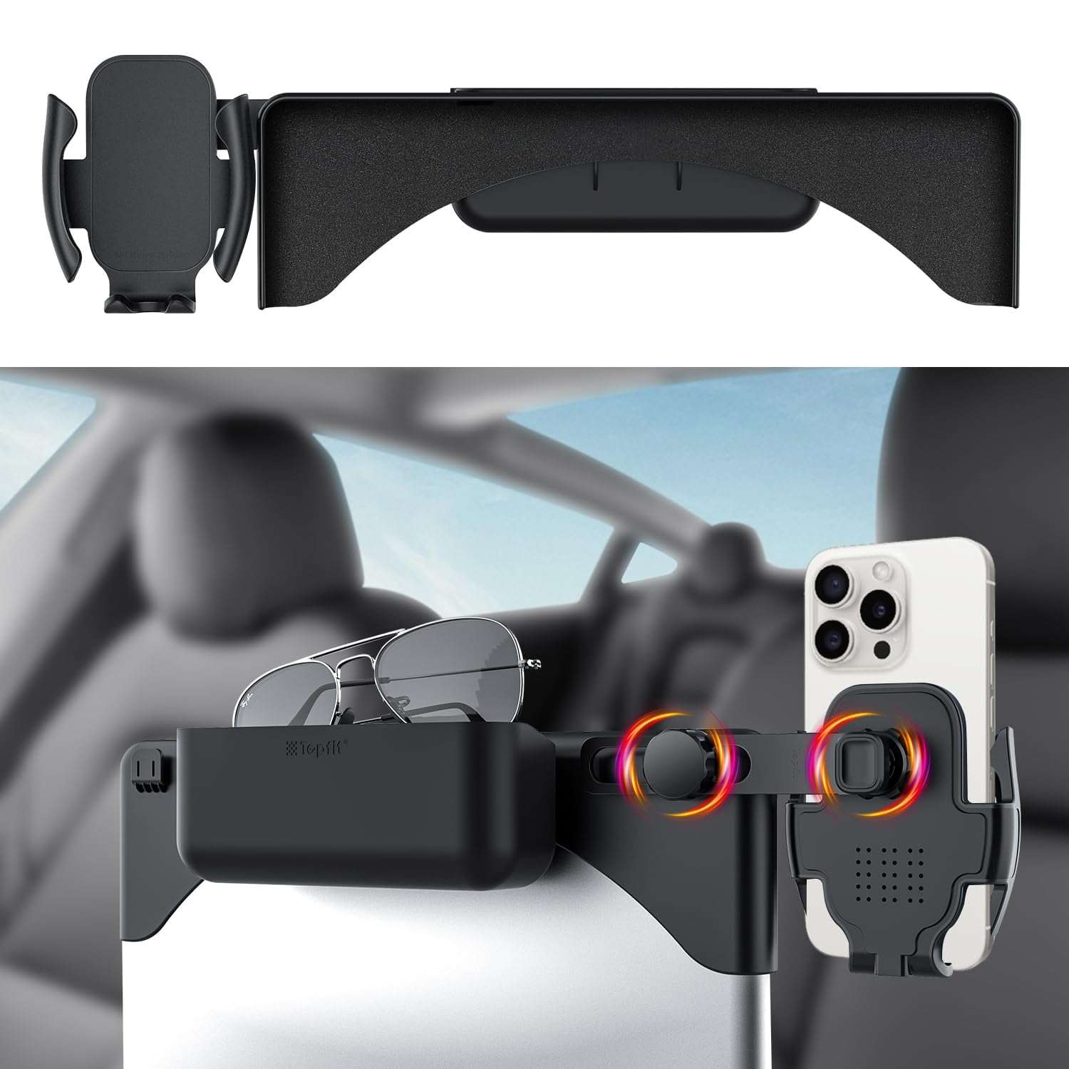 FITALLUS Fit Tesla Model 3 Model Y H2FSDPhone Mount Holder Screen Phone ...