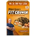 FITCRUNCH Caramel Peanut, High Protein Baked Bar, 16g Protein, 5ct ...