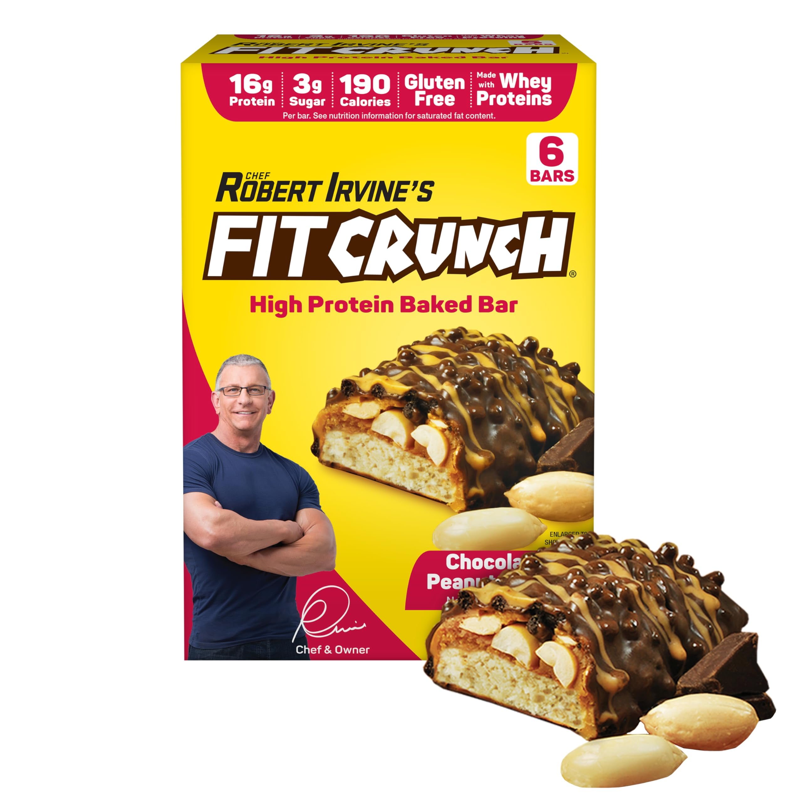 FITCRUNCH Snack Size Protein TMA2 Bars, Designed by Robert Irvine ...