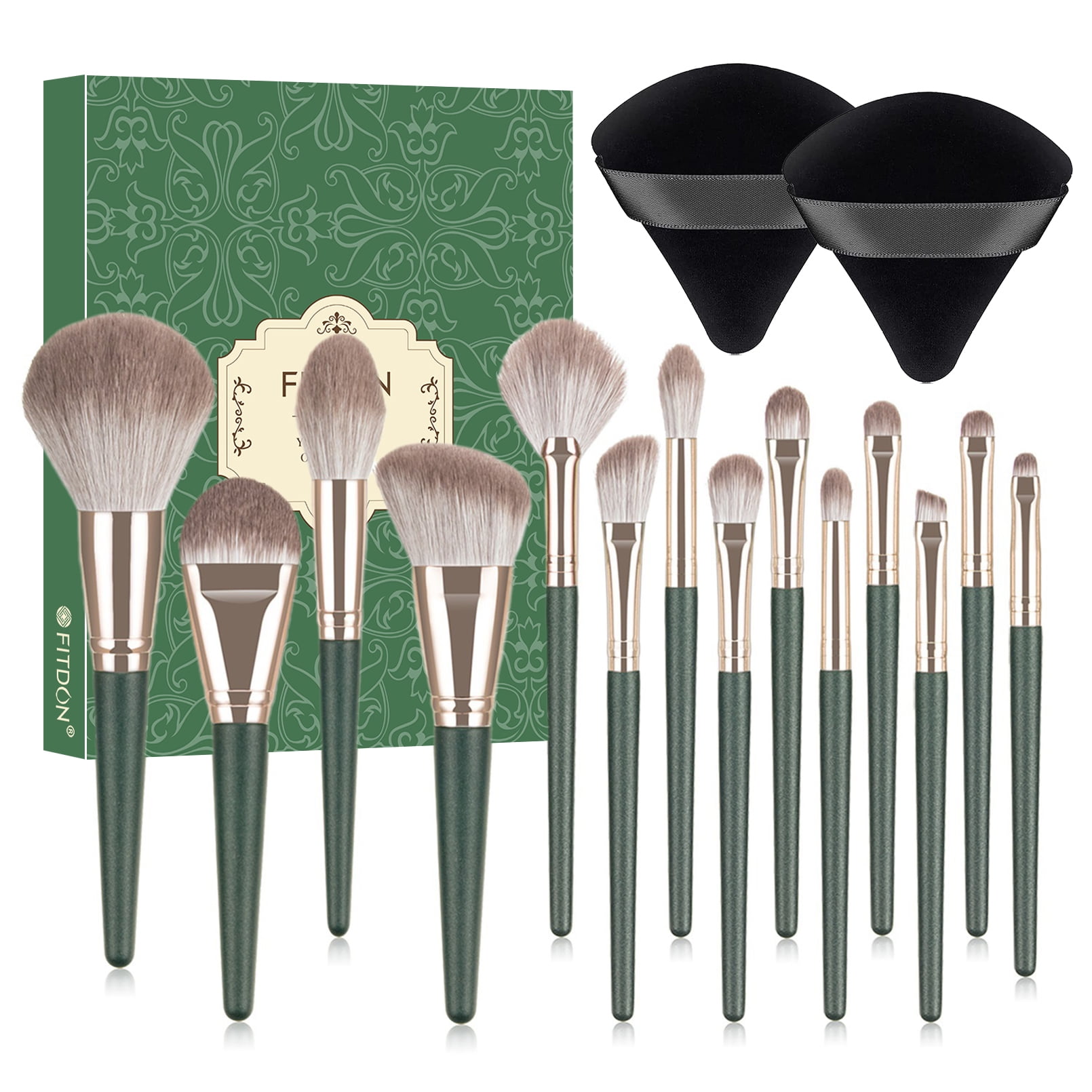 FITDON Makeup Brush, 14PCS Make Up Brushes Set Kabuki Foundation Face ...