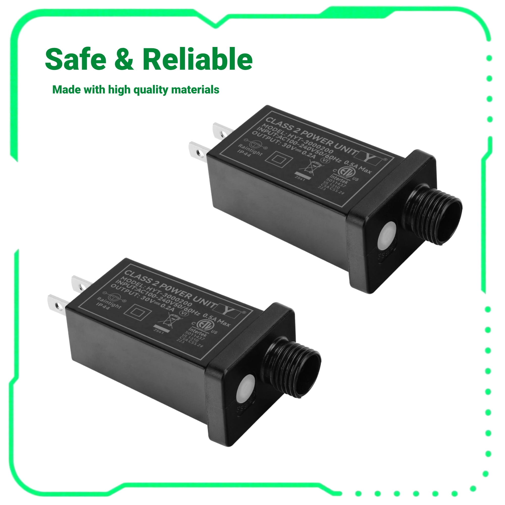 FITE ON 2 PCS 30V 0.2A LED Transformer Replacement LED Controller Power ...