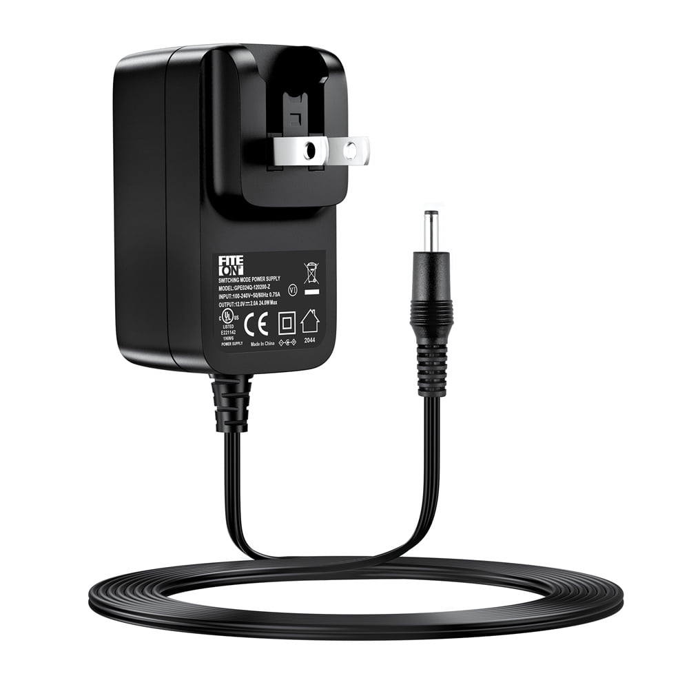 FITE ON 12V 2A AC/DC Adapter Charger with OD: 3.5mm x ID: 1.35mm Barrel ...