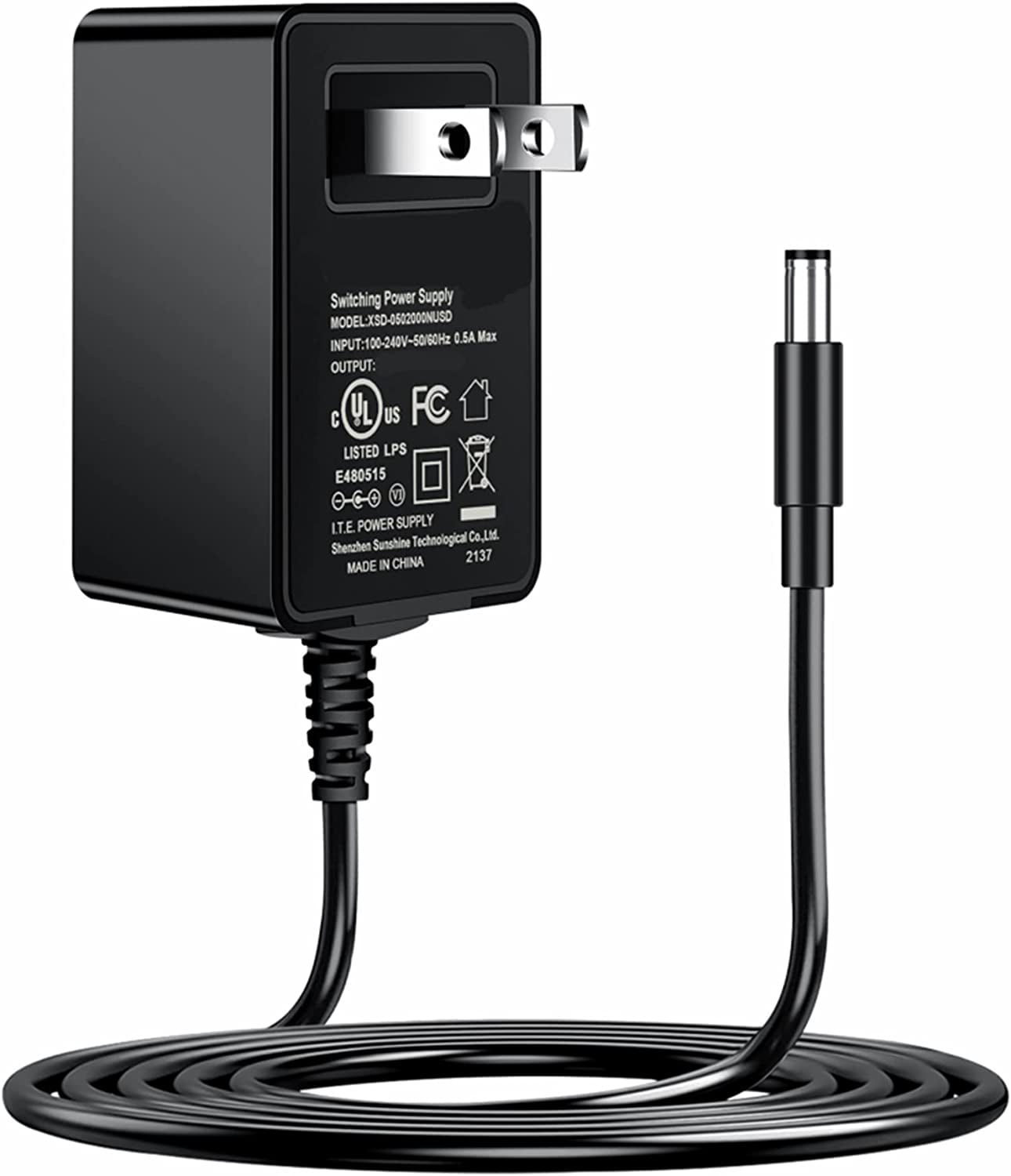 FITE ON 12V 3A AC/DC Adapter Charger with OD: 5.5mm x ID: 3.0mm Barrel ...