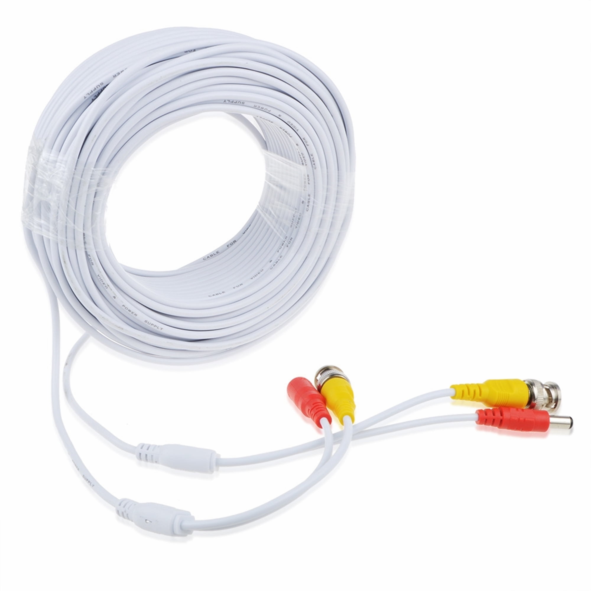 FITE ON 50ft White BNC Video Power Wire Cord Compatible for Swann Night ...