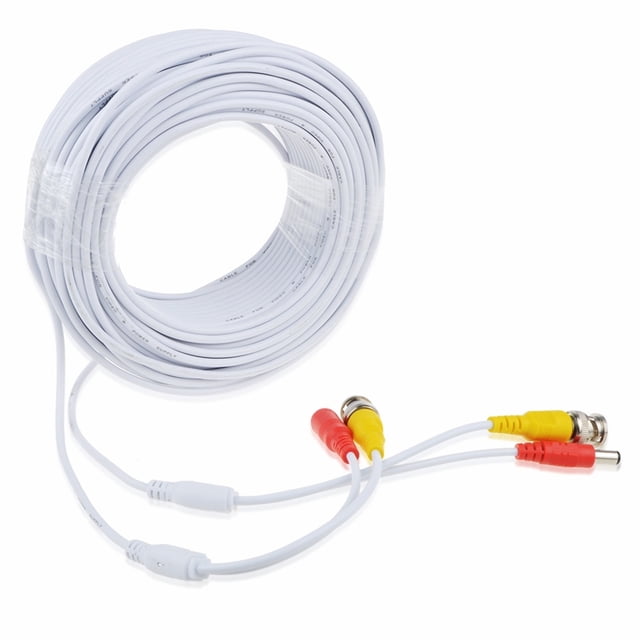 FITE ON 50ft White BNC Video Power Wire Cord Compatible for Swann Night ...